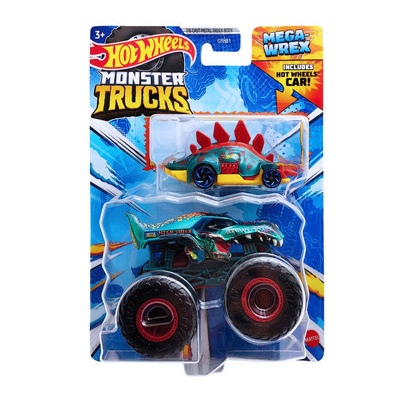 Hot Wheels Monster Trucks Mega-Wrex with Motosaurus – 1 Station Hub