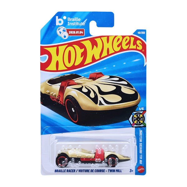 Hot Wheels Braille Racer Twin Mill HW All Driver Welcome 1 Station Hub