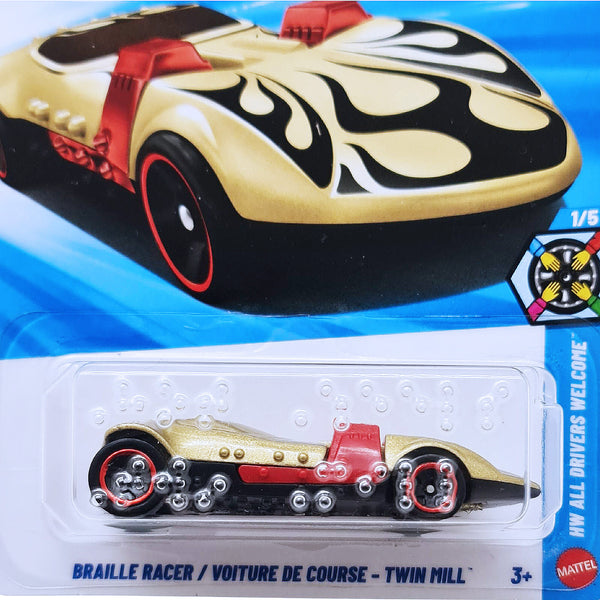 Hot Wheels Braille Racer Twin Mill HW All Driver Welcome 1 Station Hub