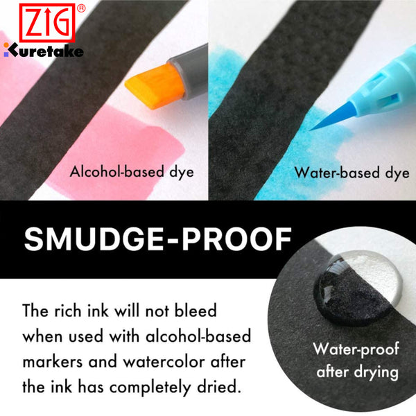 Kuretake Zig Cartoonist Super Black Ink 60ml – 1 Station Hub
