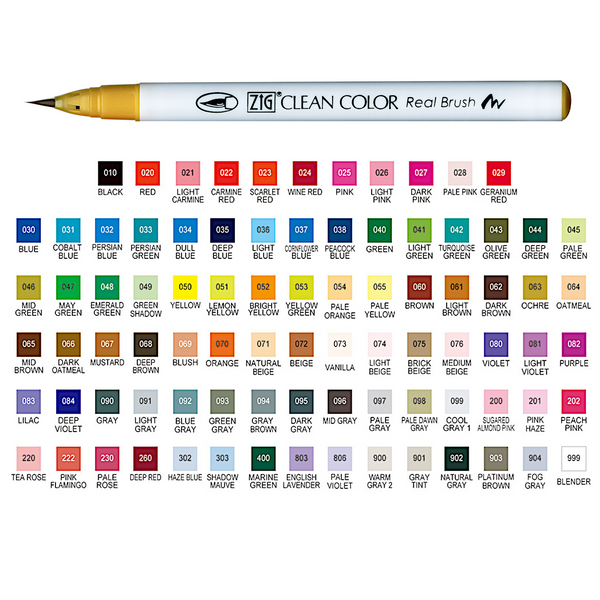 Zig Kuretake Clean Color Real Brush Pen – 1 Station Hub