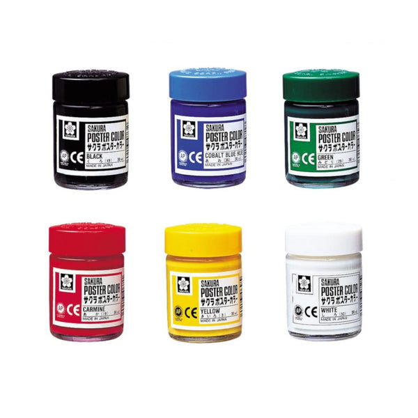 Sakura Poster Colours 30ml - Set of 6 Colours – 1 Station Hub