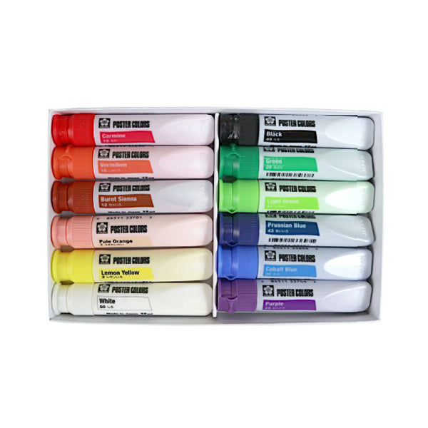 Sakura Poster Colour 12ml - 12 Colour Set – 1 Station Hub